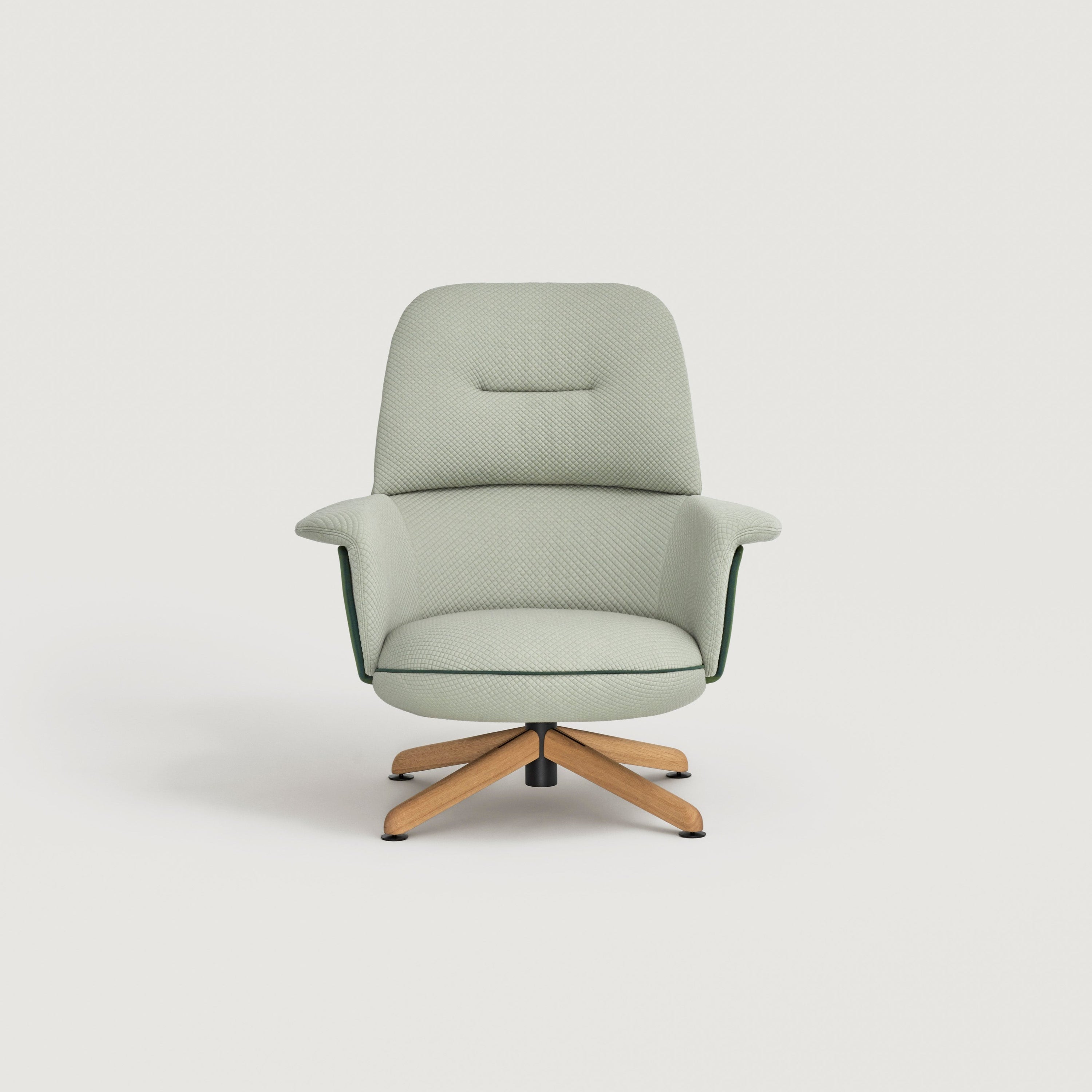 ULIS Upholstered Lounge Chair Oak Wood Base | Capdell