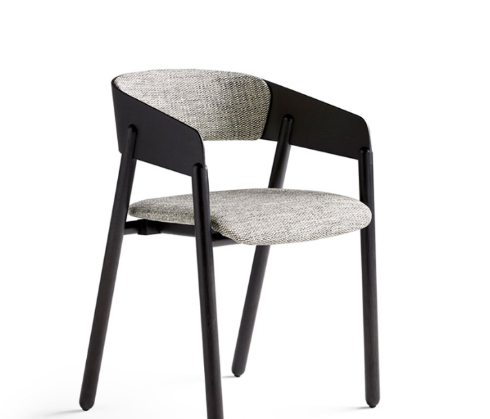 Mava Upholstered Chair: High-End Contemporary Seating