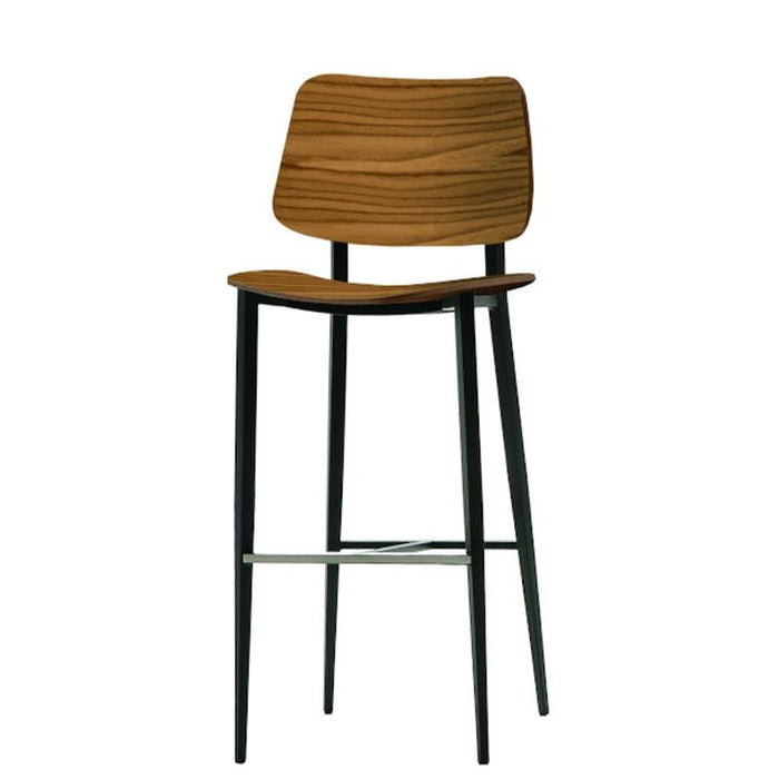 Joe Bar Stool in Graphite/Flamed Walnut | Midj
