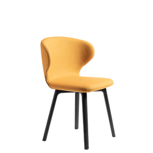 Mula Dining Chair: Luxury Seating with Wood Base