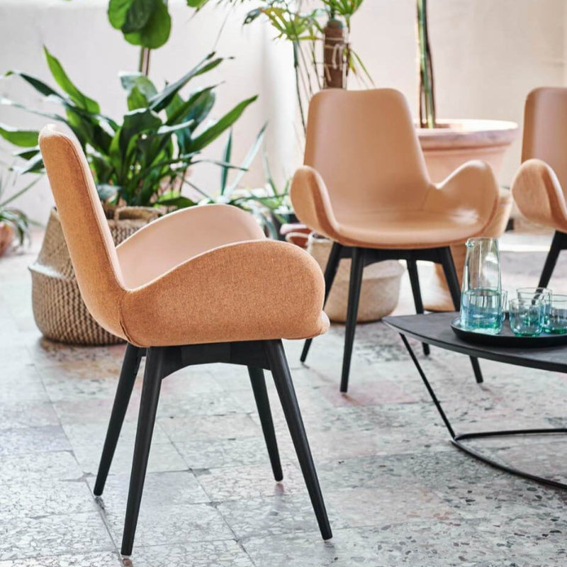 Dalia PB L TS Armchair with Wood Base | Midj